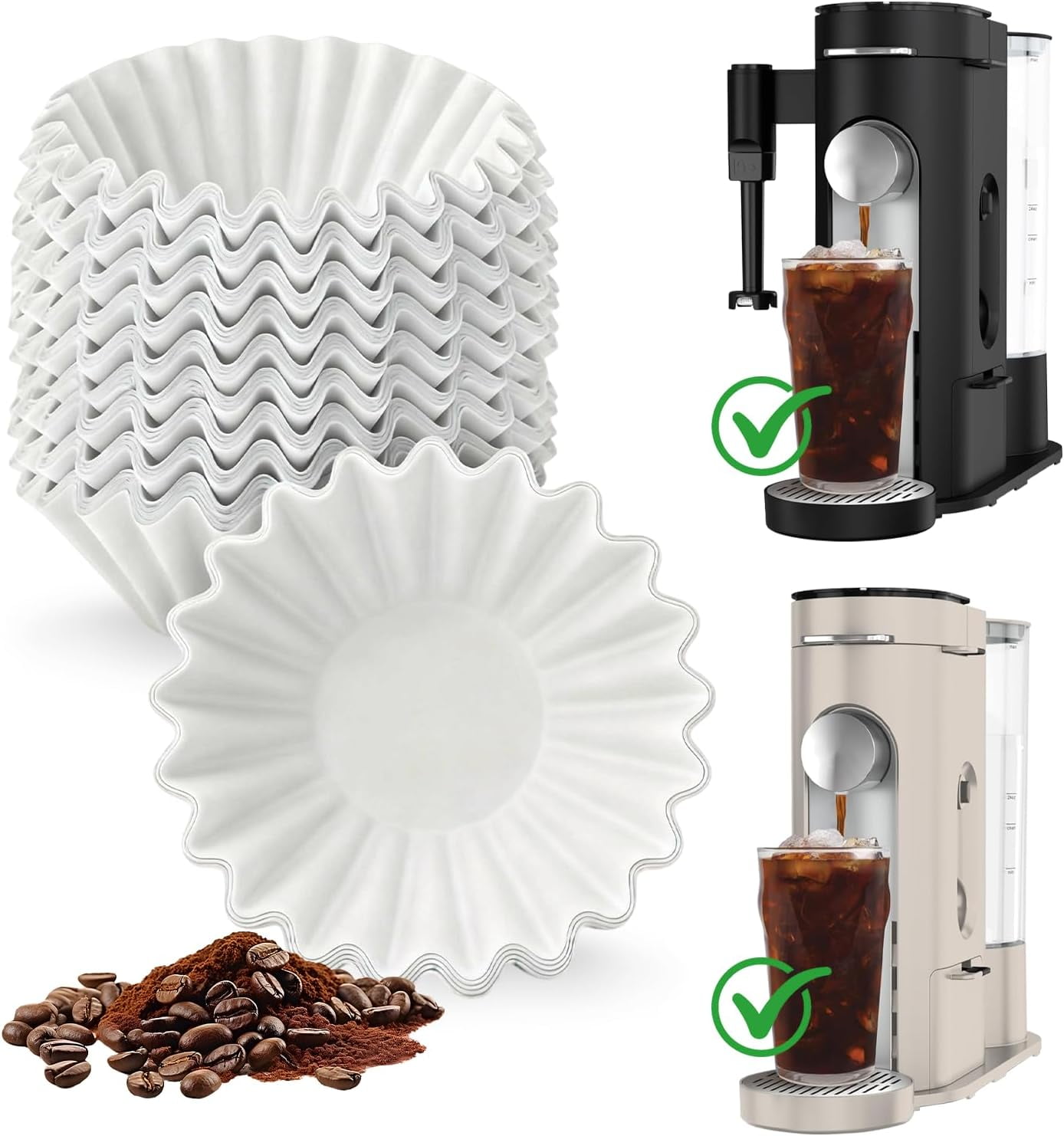 200 Pcs Disposable Coffee Filters for Ninja Pod & Grounds Single Serve ...