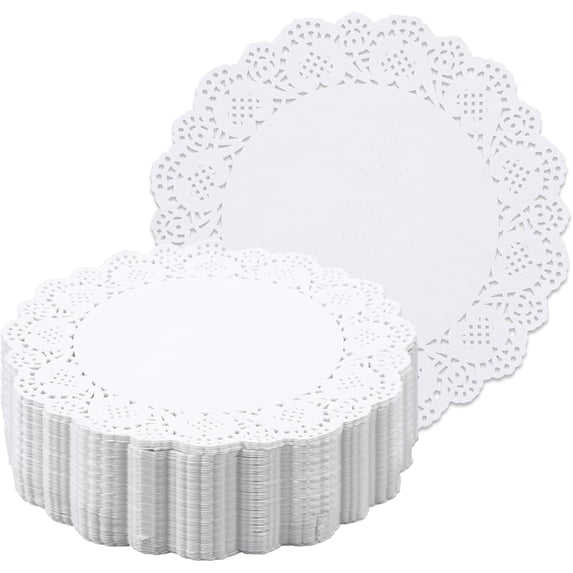 200 Pcs Disposable Doilies Paper, 6.5 Inch White Lace Paper Doilies ...