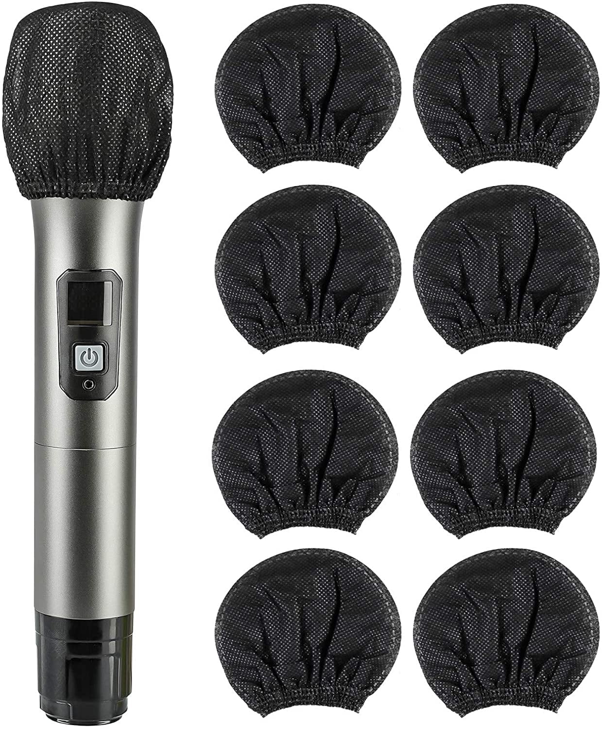 200 Pcs Disposable Microphone Cover Non-Woven Handheld Microphone ...