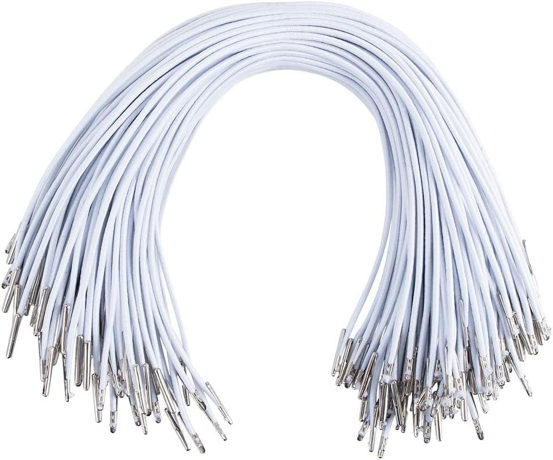 200 Pcs Elastic Barbed Cord 28cm(11")/Piece White Stretch Loop Band ...