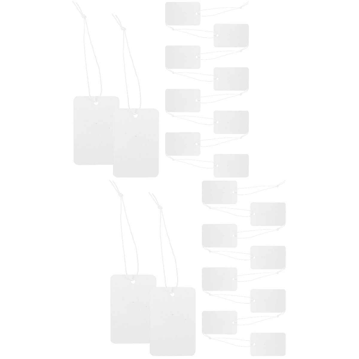 200 Pcs Elastic Rope Tag Package Packages Labels Price Clothing Paper ...