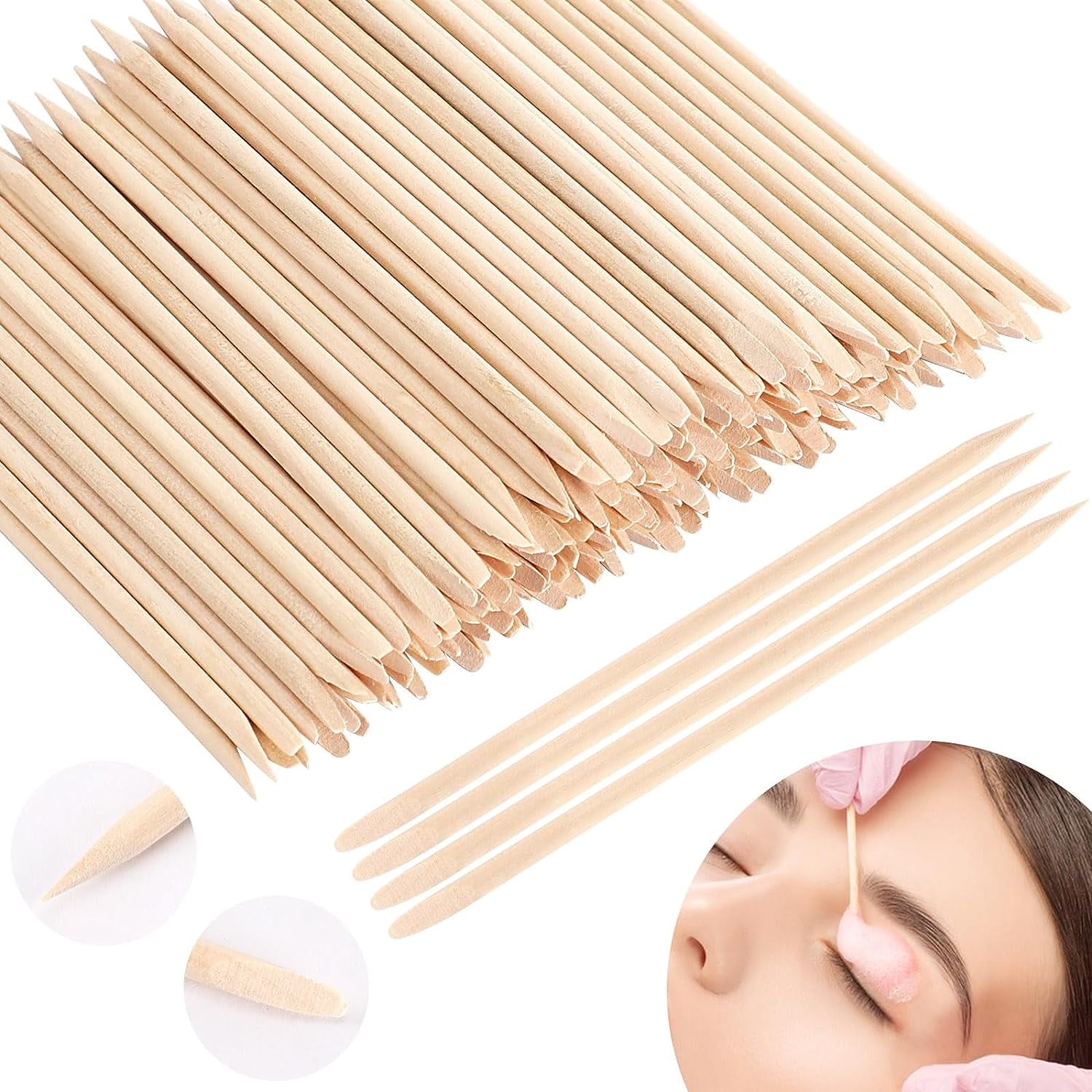 200 Pcs Eyebrow Wax Sticks Waxing Applicator, Wood Wax Spatulas for ...