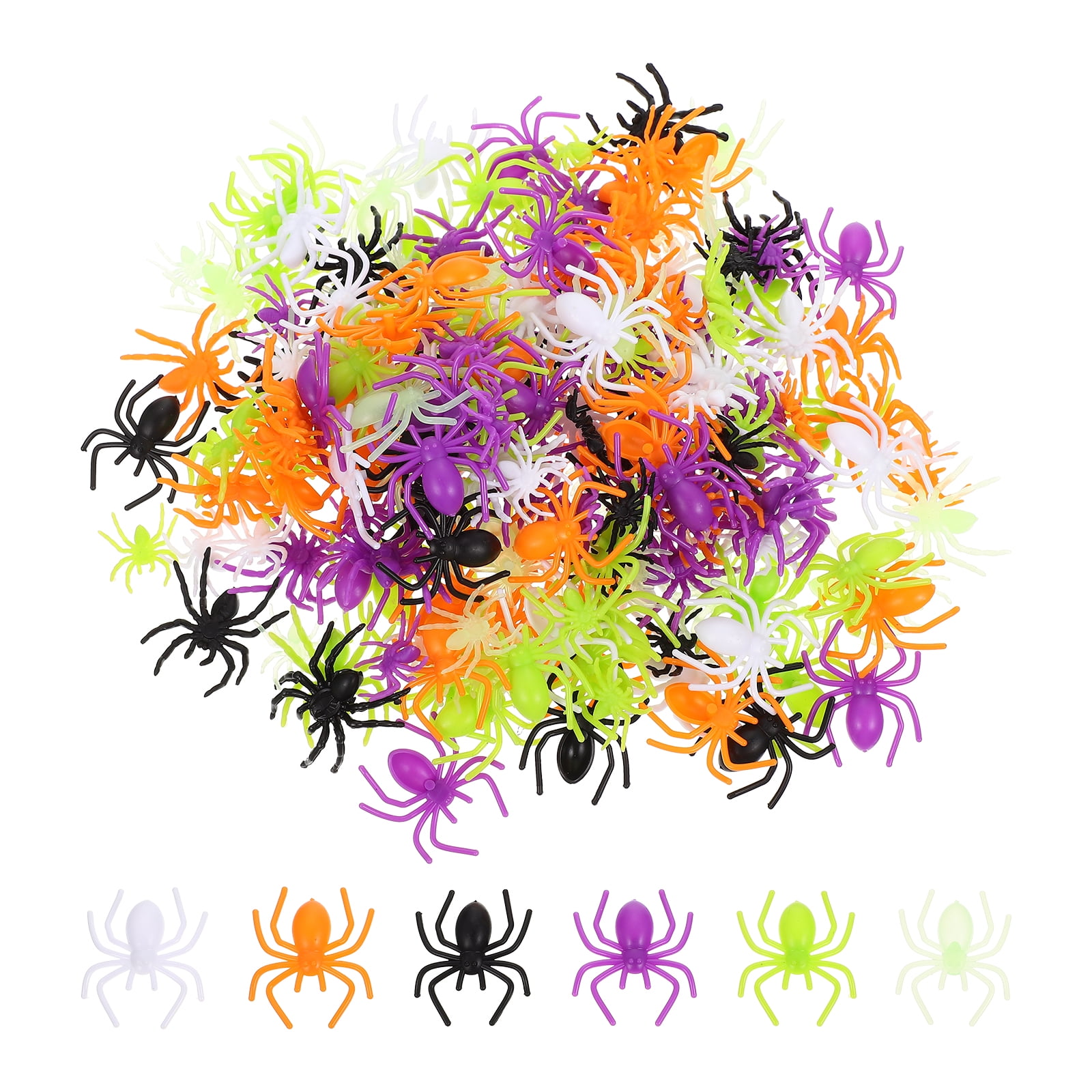 200 Pcs Fake Spiders Realistic Small Plastic Mini Office Child ...