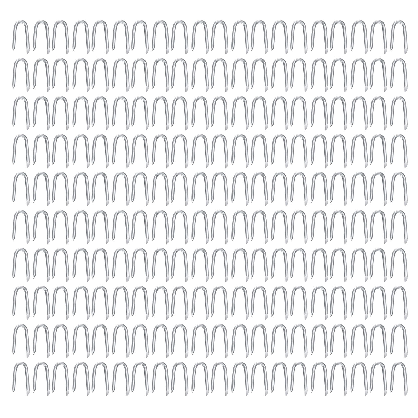 200 Pcs Fence UShaped Heavy Duty Wire Fencing Staple Fasteners Nails ...