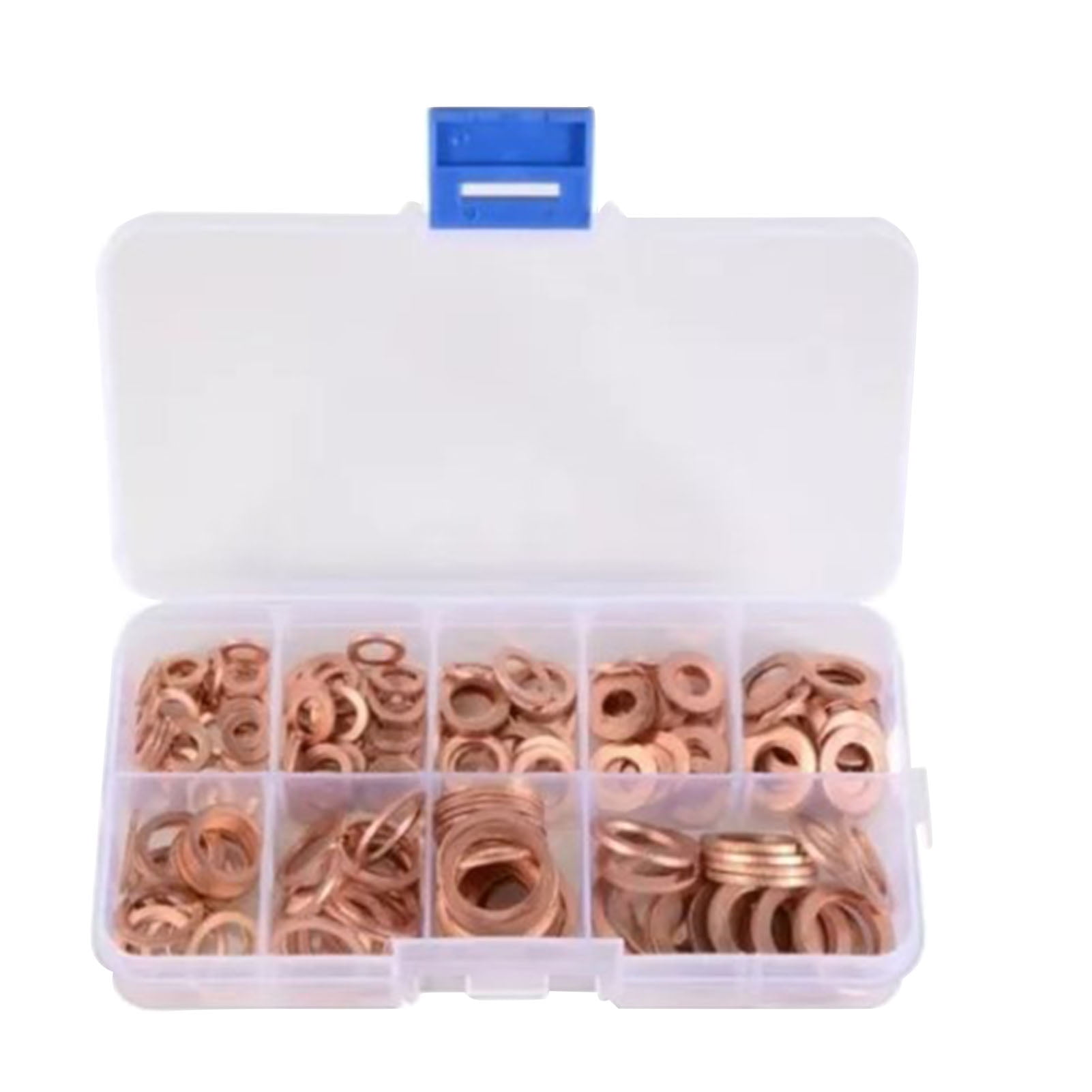 200 Pcs Flat Washers M5 M6 M8 M10 M12 M14 Copper Sealing Rings Gasket ...