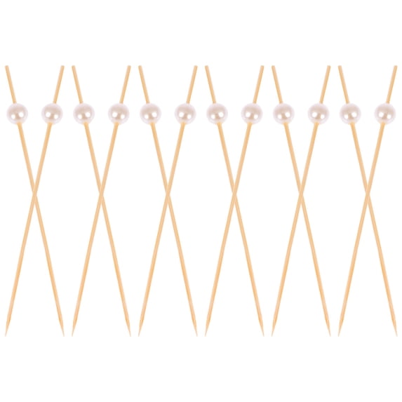 200 Pcs Fruit Picks Whisk Stick Appetizers Sticks Cocktail White Bamboo ...