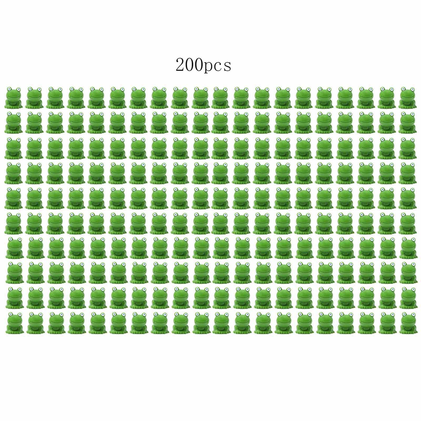 200 Pcs Garden Mini Animals Figures Including Mini Frogs Resin Green ...