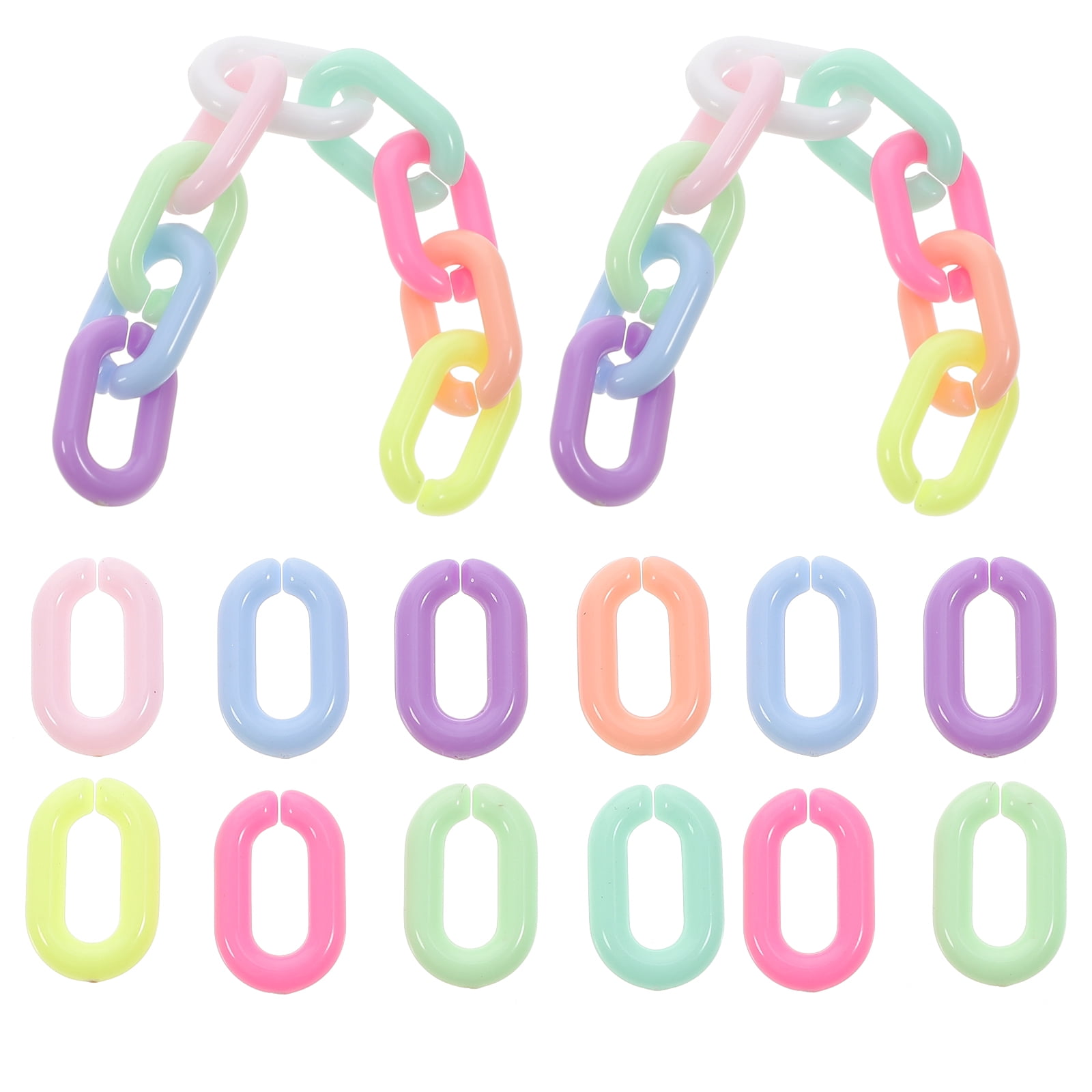 200 Pcs Gold Chain Phone Chain Plastic Chain Bag Chain Links 1.40X0 ...