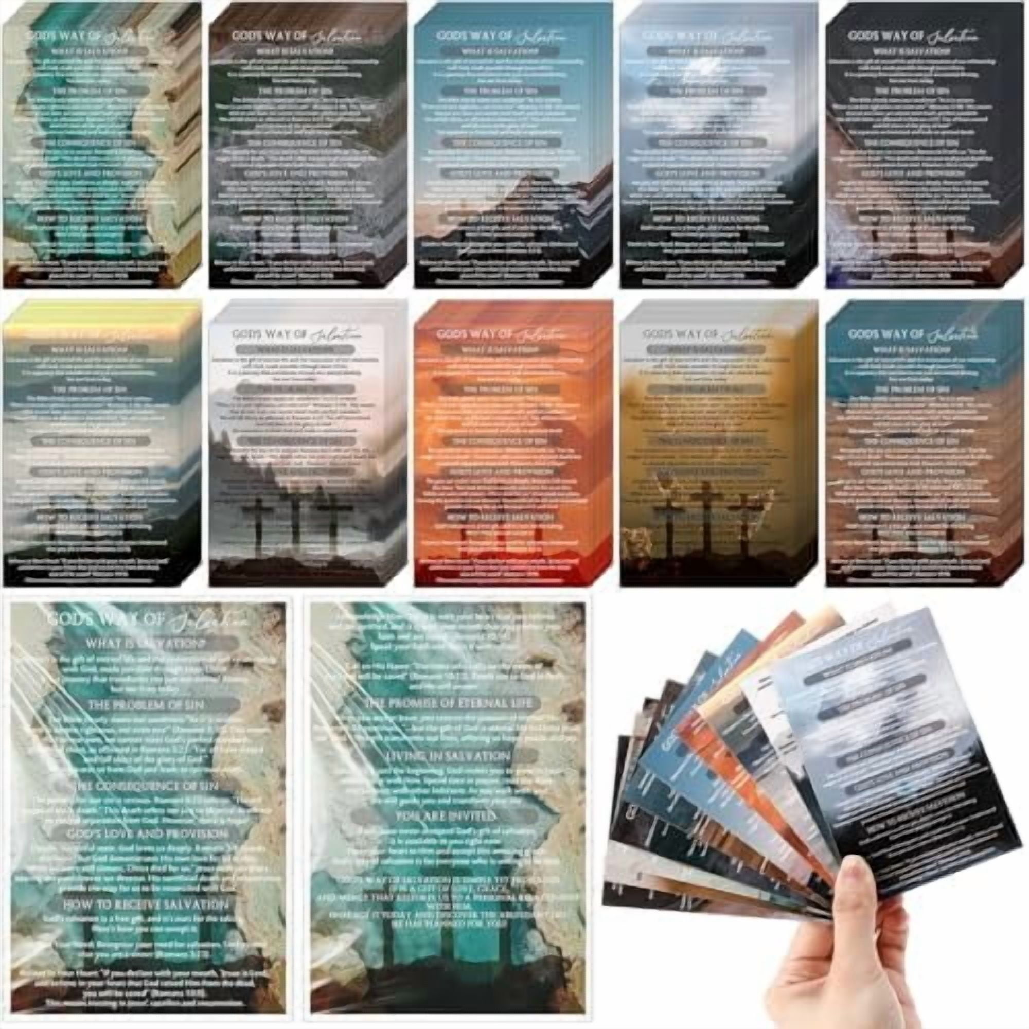 200 Pcs Gospel Tract Cards Bulk Bible Plan of Salvation Cards Pocket ...