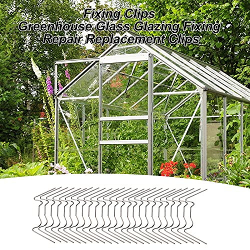 200 Pcs Greenhouse Glazing Clips, Stainless Steel W Type Clip Repair ...