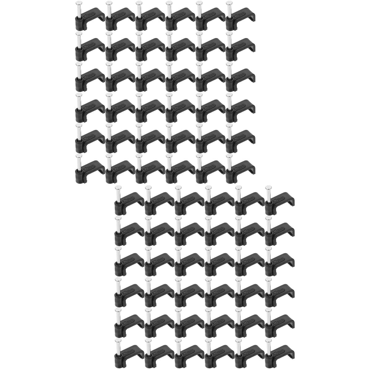 200 Pcs Half Clamps Cable Fixing Ties J Shaped Hooks Tubing Fixing ...