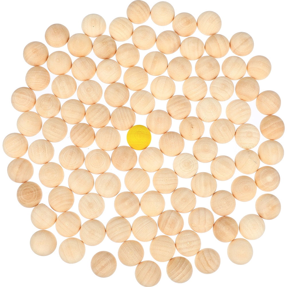 200 Pcs Half Round Wooden Beads Spacer Bead Mini Split Hemisphere ...