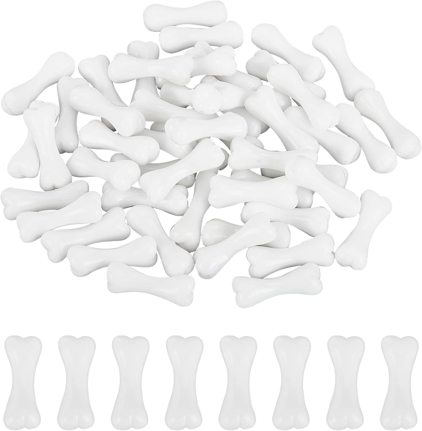 200 Pcs Halloween Fake Mini Bones White Artificial Plastic Bone Props ...