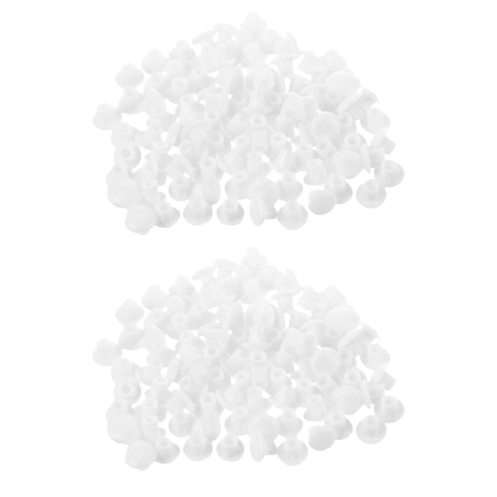 200 Pcs Home Furniture Decor 5 mm White Plastic Hole Drilling Cover ...