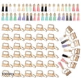 200 Pcs Key Fob Hardware Set, 100 Gold Key Fobs, 100 Tassels in 10 ...