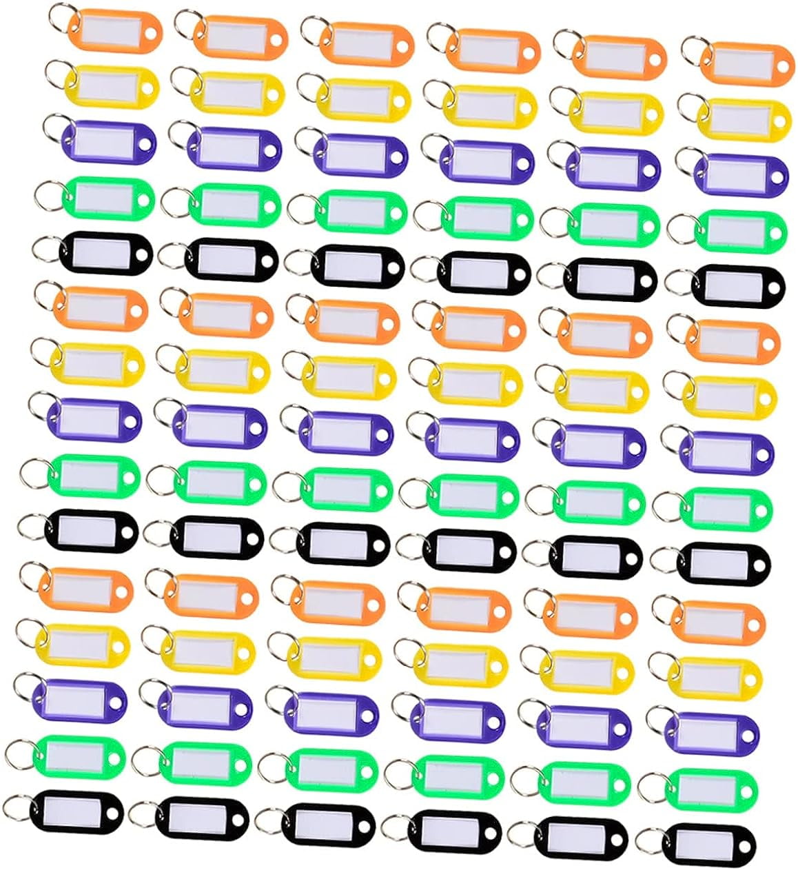 200 Pcs Key Ring Plastic Tags Car Tag Ring Accessories Key Color ...