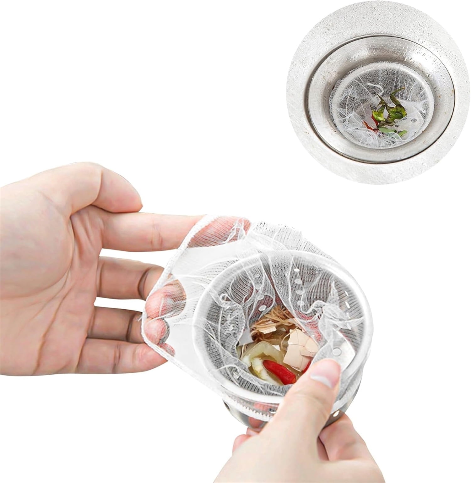 200 Pcs Kitchen Sink Strainer Trash Bag,Disposable Drain Nets for Sink ...
