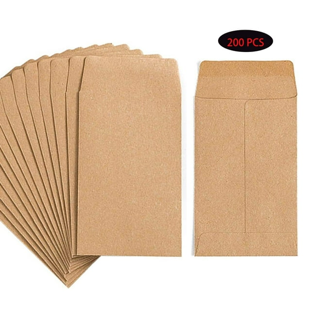 Walmart 200 Pcs Self-Adhesive Kraft Small Seed and Coin Envelopes ...