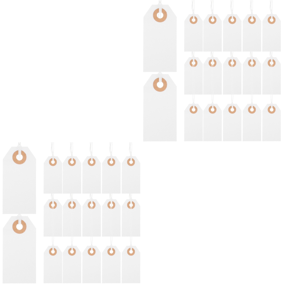 200 Pcs Labels Price Tags Thank You Tags Kraft Tags Shipping Tags Blank ...