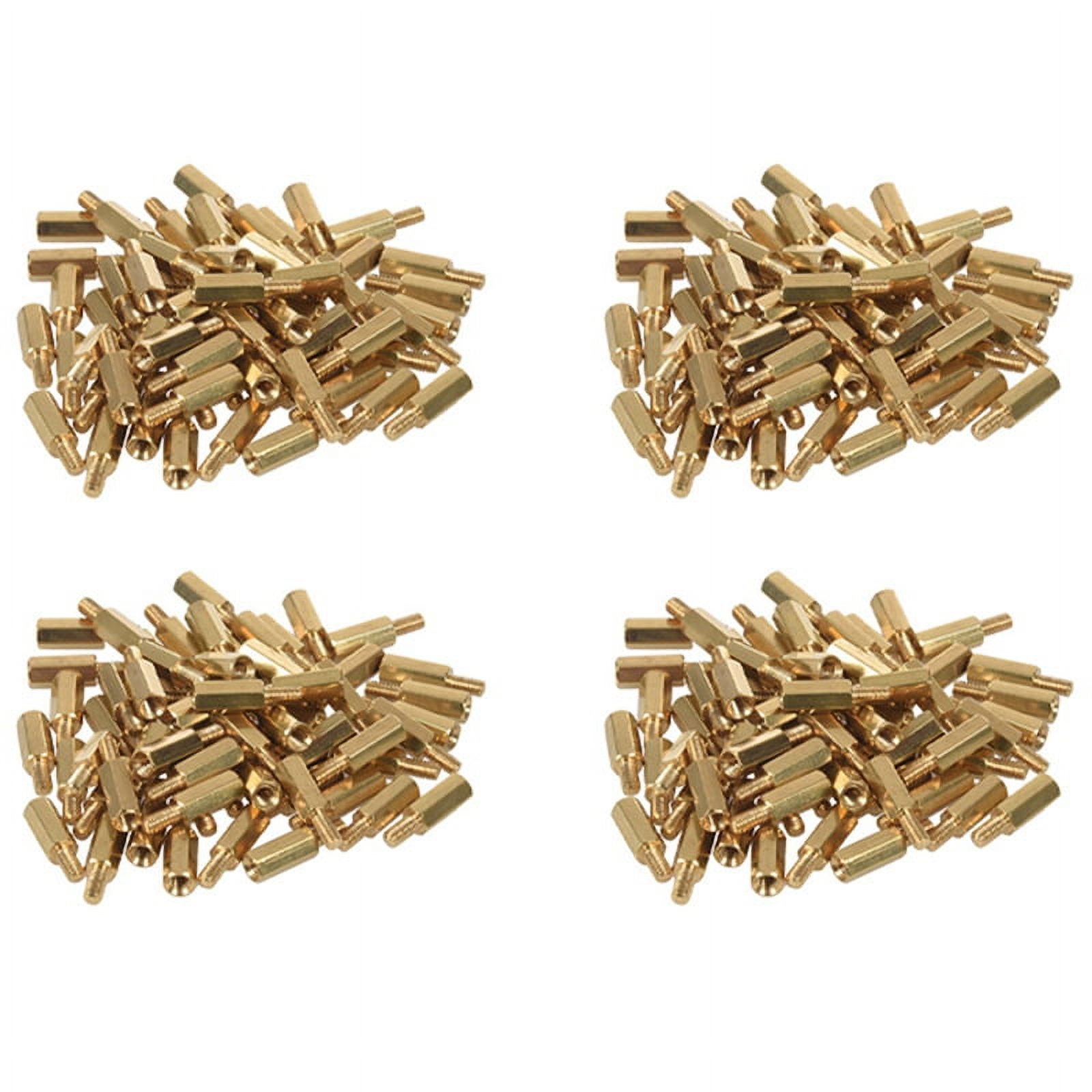 200 Pcs M3 Male x M3 Female 11mm Length Brass Screw Thread PCB Stand ...