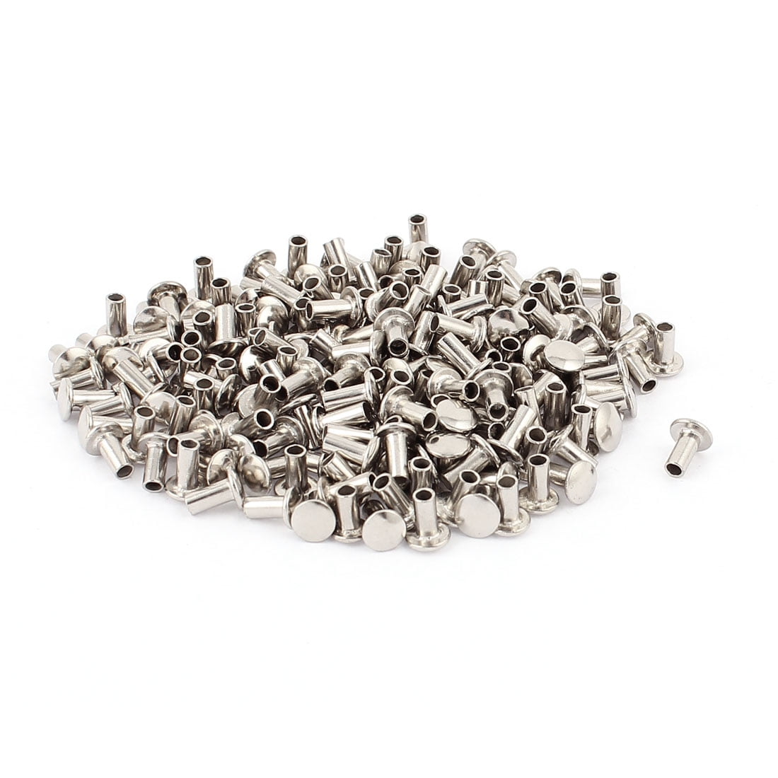 200 Pcs M3 x 6mm Nickel Plated Oval Head Semi-Tubular Rivets - Walmart.com