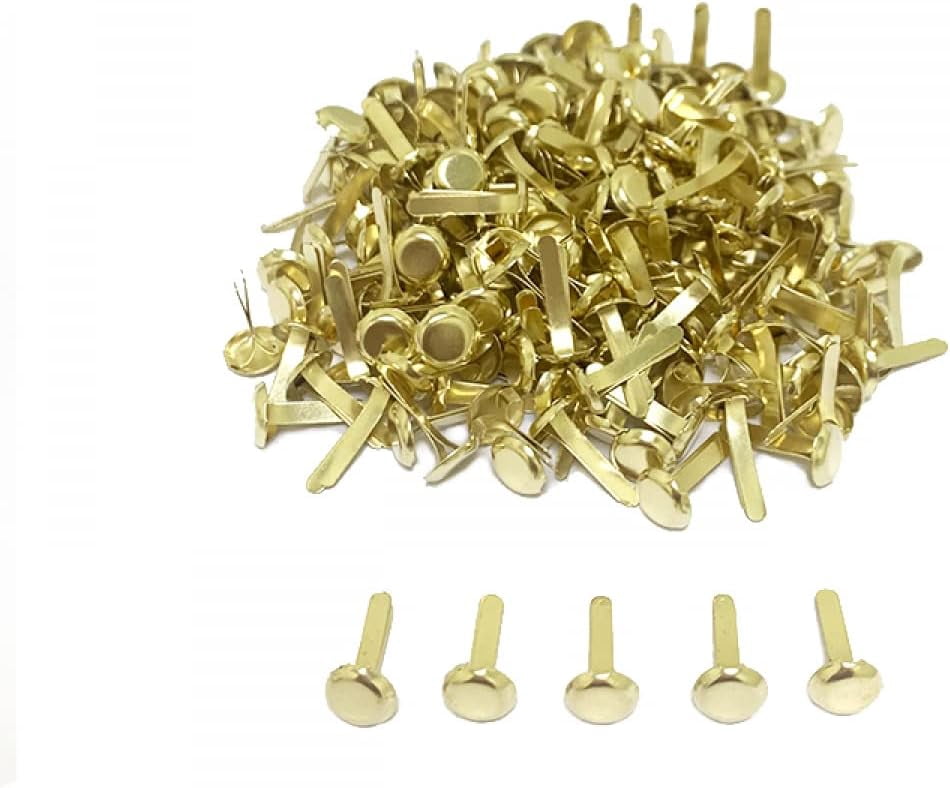 200 Pcs Mini Brads Metal Brad Fasteners Split Pins Pastel with Storage ...