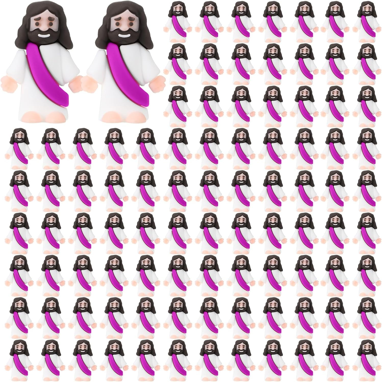 200 Pcs Mini Jesus Figurines Bulk Tiny Jesus Toys Christ Savior Jesus ...