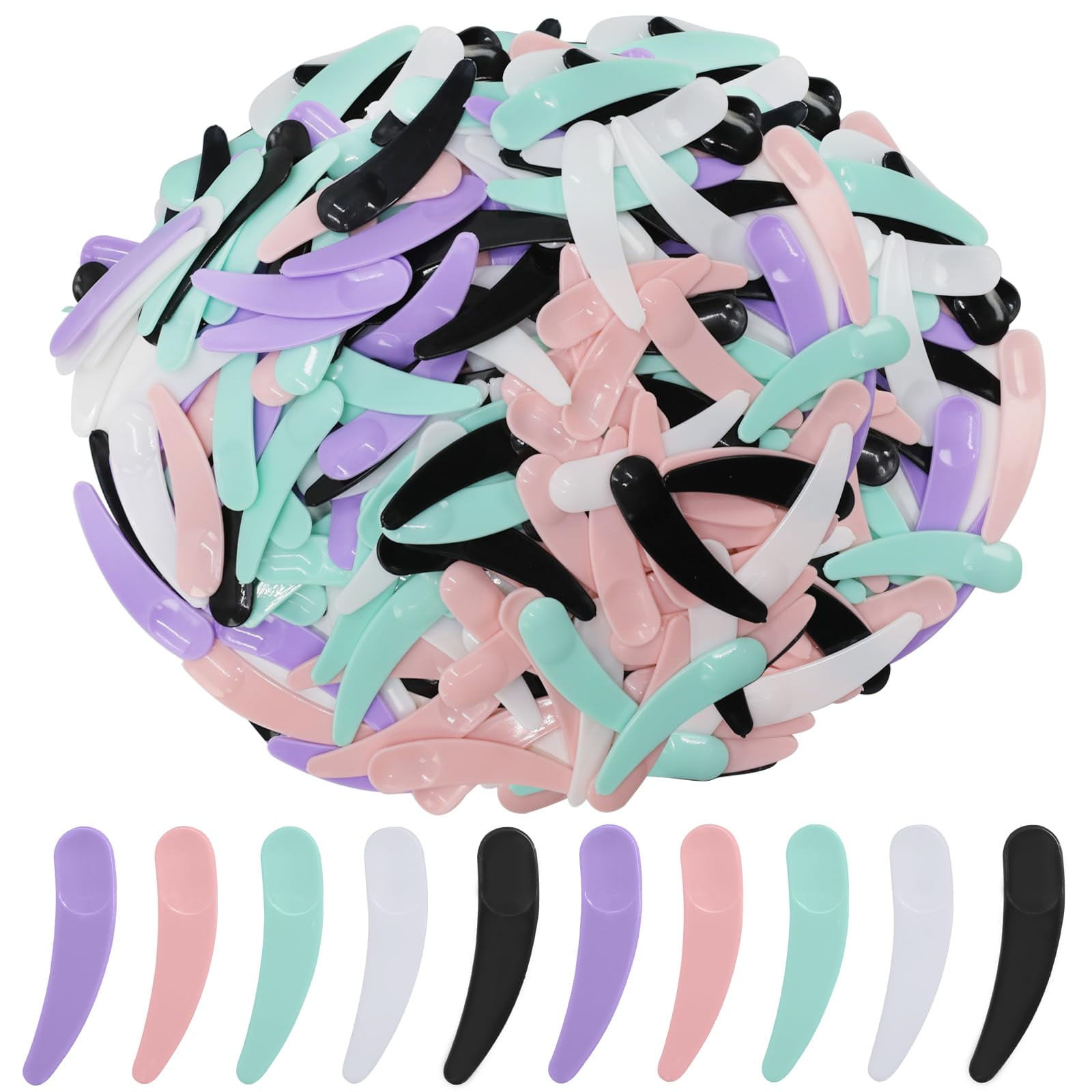 200 Pcs Mini Makeup RRF12 Spatula Set, 2.2 Cosmetic Spatulas, 5 Colors ...