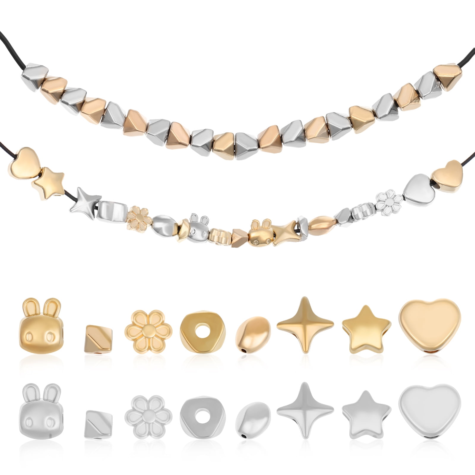 200 Pcs Mixed Gold and Silver Irregular Chestnuts - Walmart.com