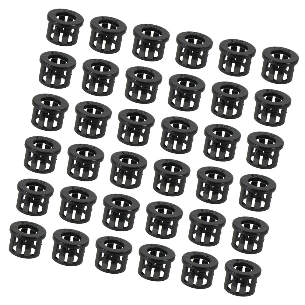 200 Pcs Multiple Cable Snap Bushing for Holes Black Grommet Office ...