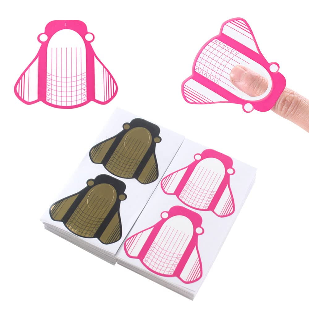 200 Pcs Nail Form Sticker, Thick Nail Art Tips Extension Forms, Nail ...
