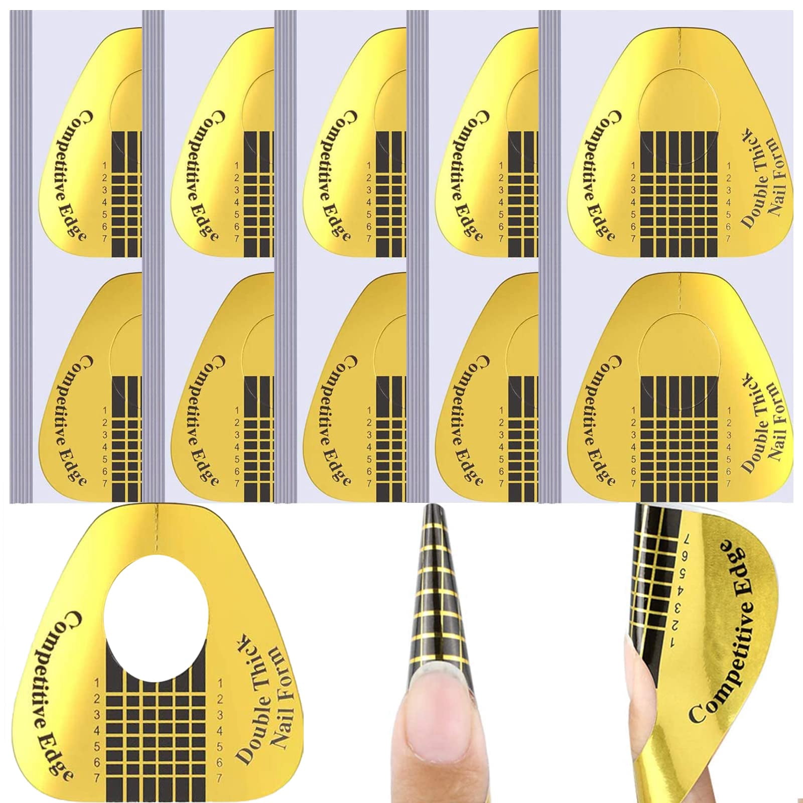 200 Pcs Nail Forms Sticker for Gel Builder, Nail Extension Form for ...