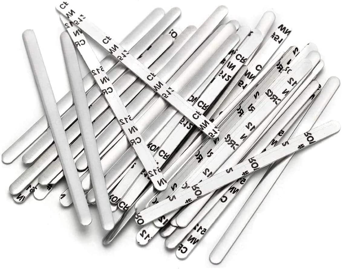 200 Pcs Nose Bridge Wire,Adhesive Metal Aluminum Nose Strips Adjustable ...