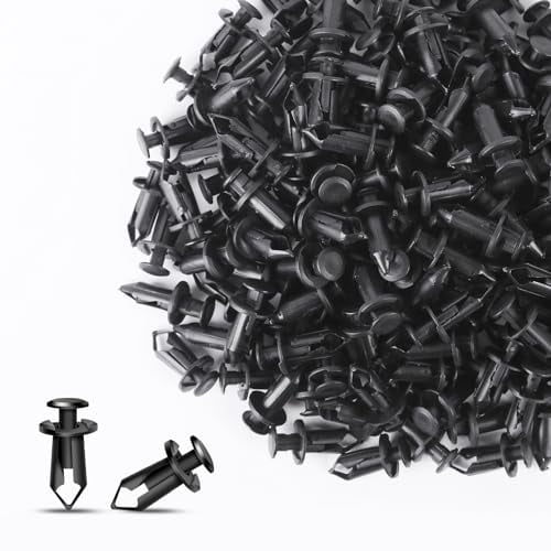 200 Pcs Nylon Bumper Fastener Rivet Clips, 8 mm Hole Push Retainer ...