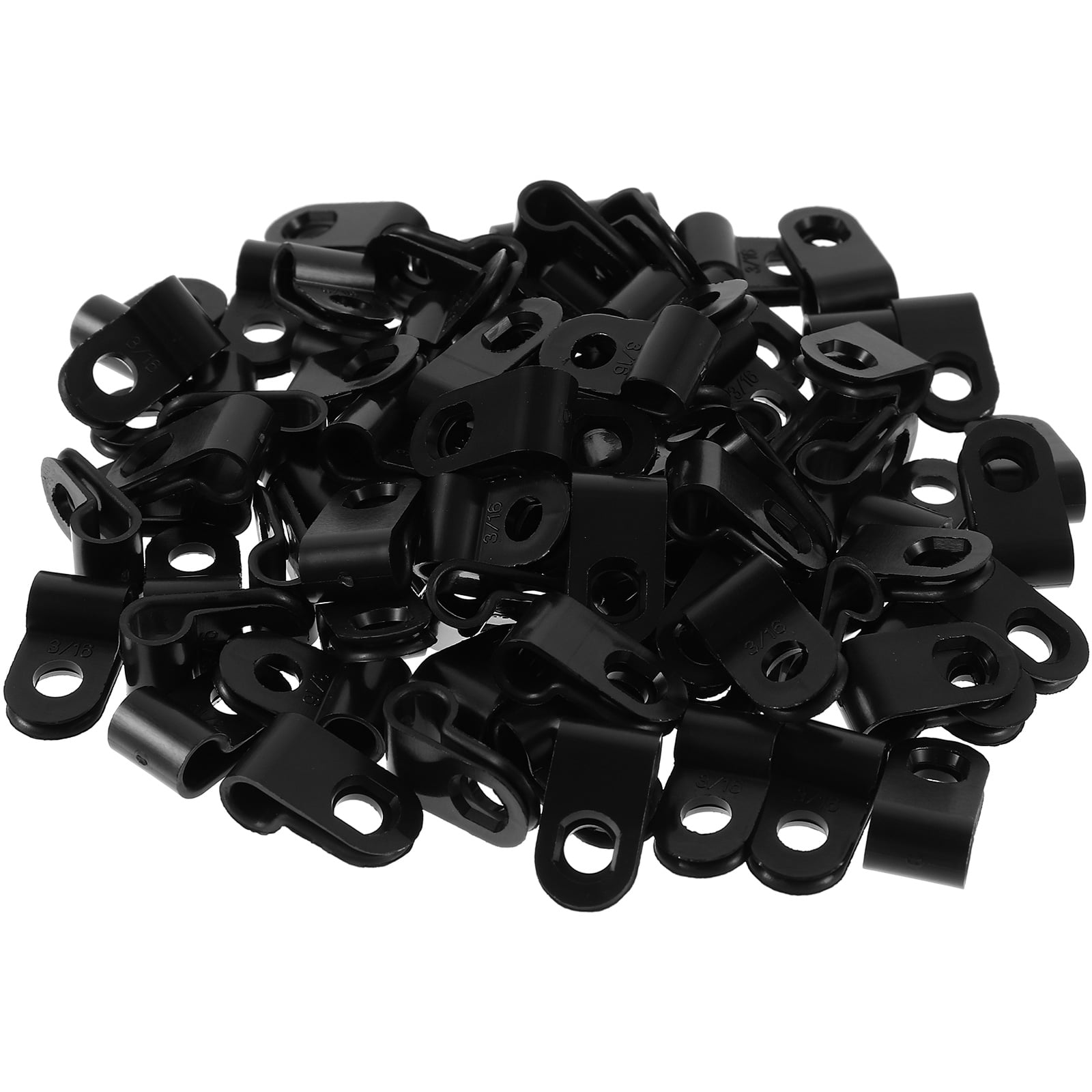 200 Pcs Nylon R-type Cord Clip Organizer Three Wire Clamp Ethernet ...
