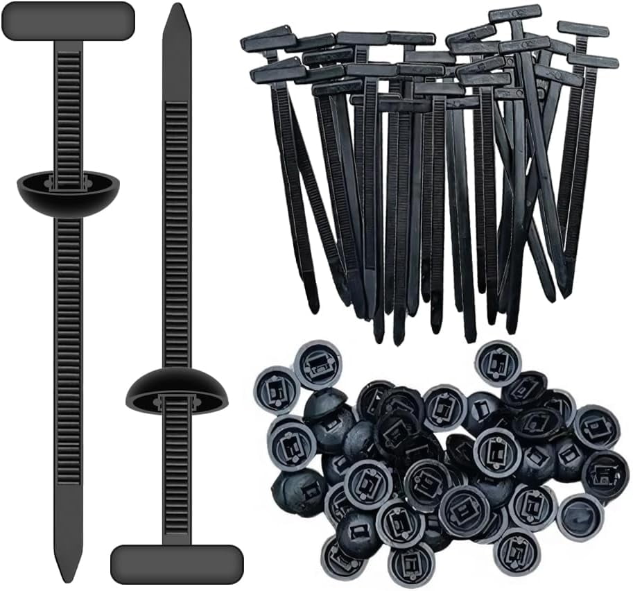 200 Pcs Nylon Universal Cable Tie Buckle for Car, Automotive Zipper ...