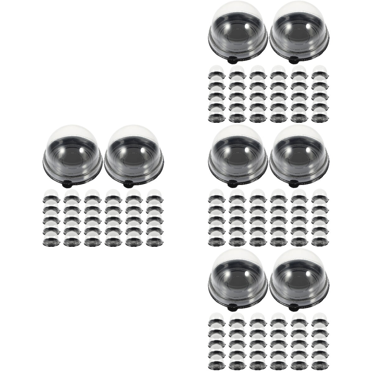 200 Pcs Packing Box Cake Boxes Paper Cups Plastic Dessert Boxes Powder ...