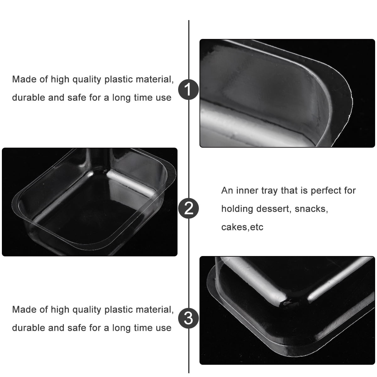 200 Pcs Packing Inner Tray Plastic Blister Tray Transparent Green Bean ...