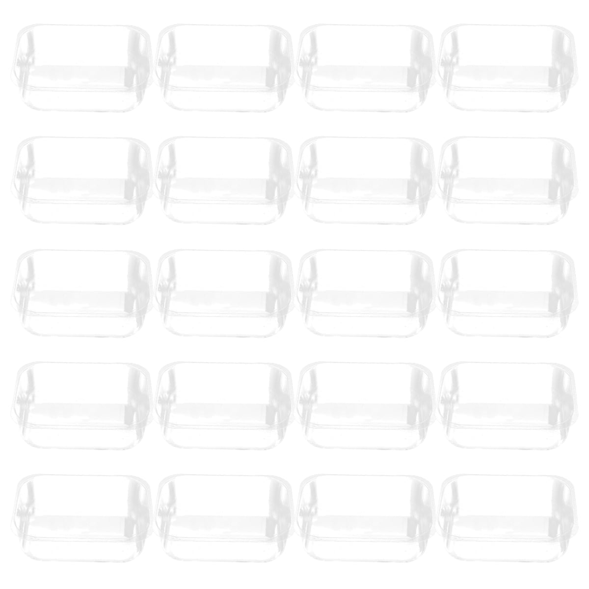 MERRYHAPY Plastic Fruit Tray Rectangular Shape For Cakes 200Pcs ...