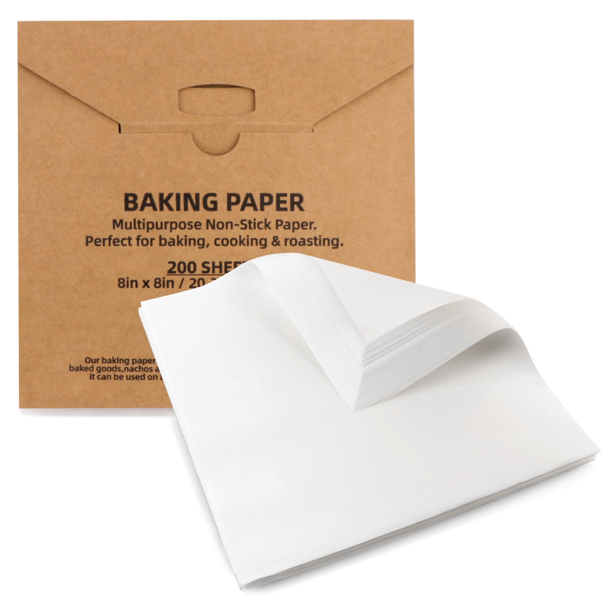 200 Pcs Parchment Paper Baking Sheets, 8"x8" Precut Non-Stick Baking ...