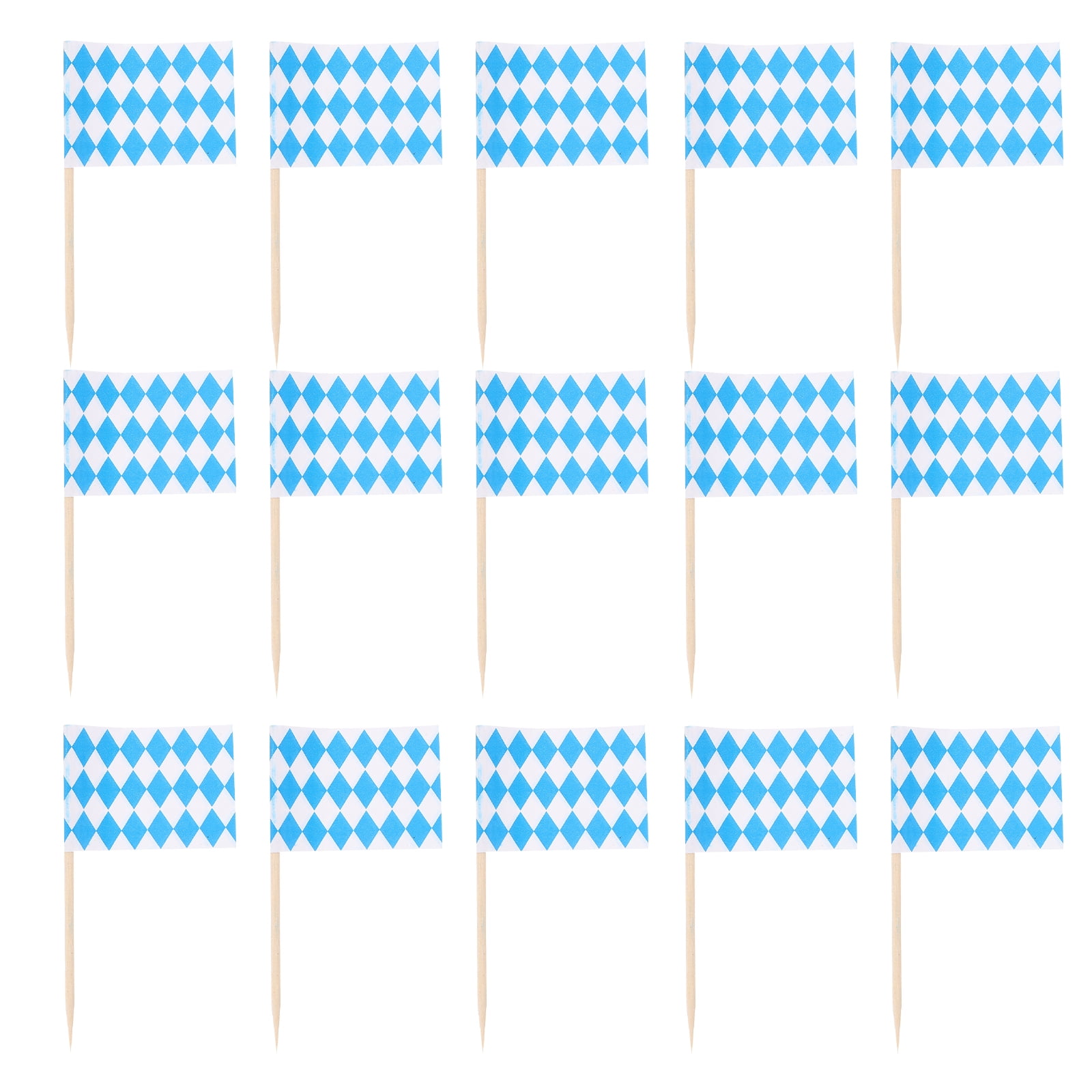 200 Pcs Party Cake Picks Dessert Topper Fruit Happy Birthday Banner ...