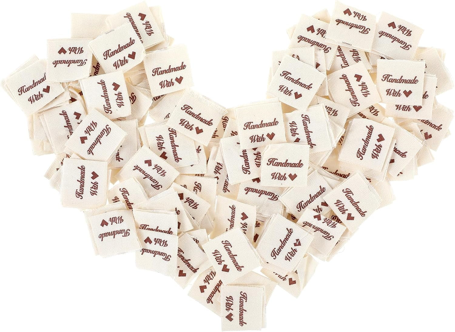 200 Pcs Personalized Satin Sewing Labels Handmade Woven Items Sew on ...