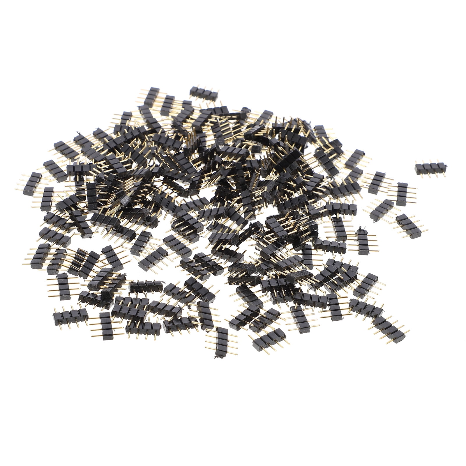 200 Pcs Pin Headers RGB Lamp Strip Connectors Copper Pin Male ...