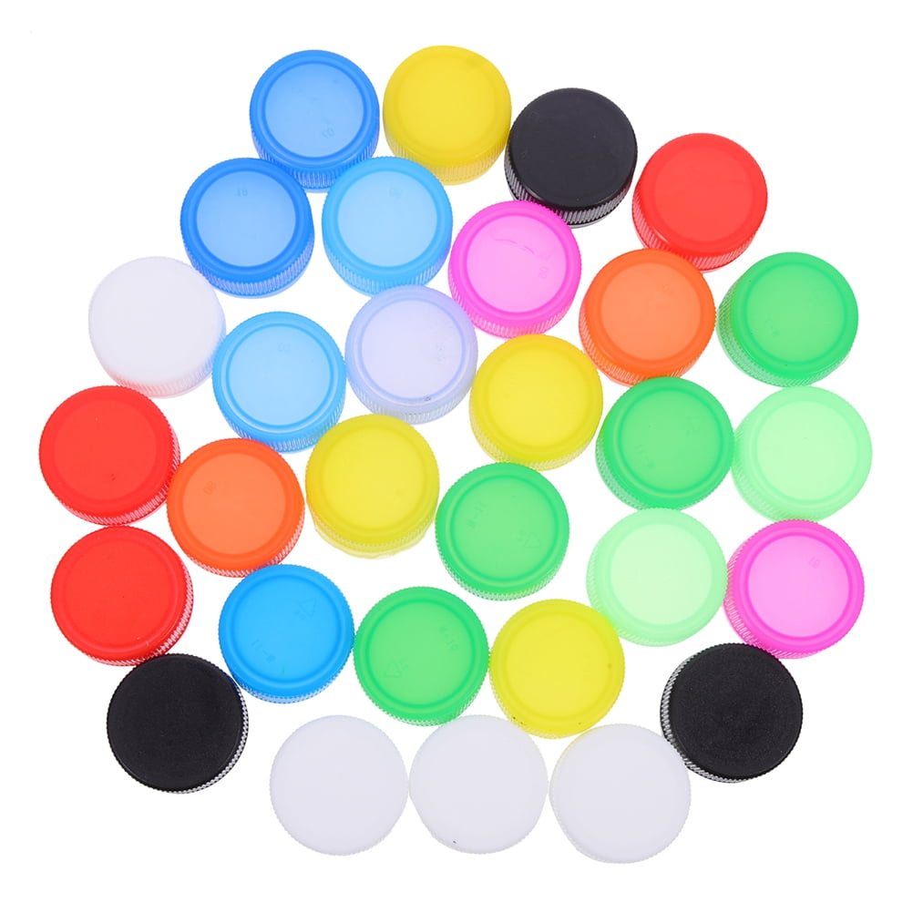 200 Pcs Plastic Bottle Cap Covers Tops Cup Accessories for Coasters DIY ...