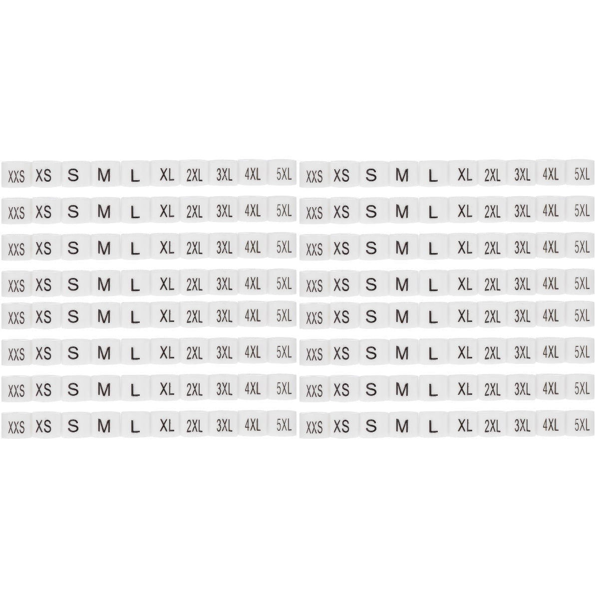 200 Pcs Plastic Clothes Hanger Size Markers Color-Coding Hanger Sizes ...