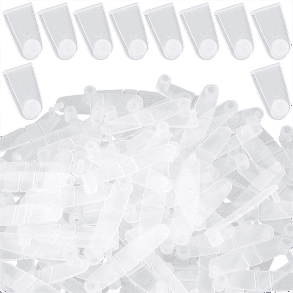 Rollbacks & More 200 Pcs Plastic Keychain Clips, Acrylic Connector ...