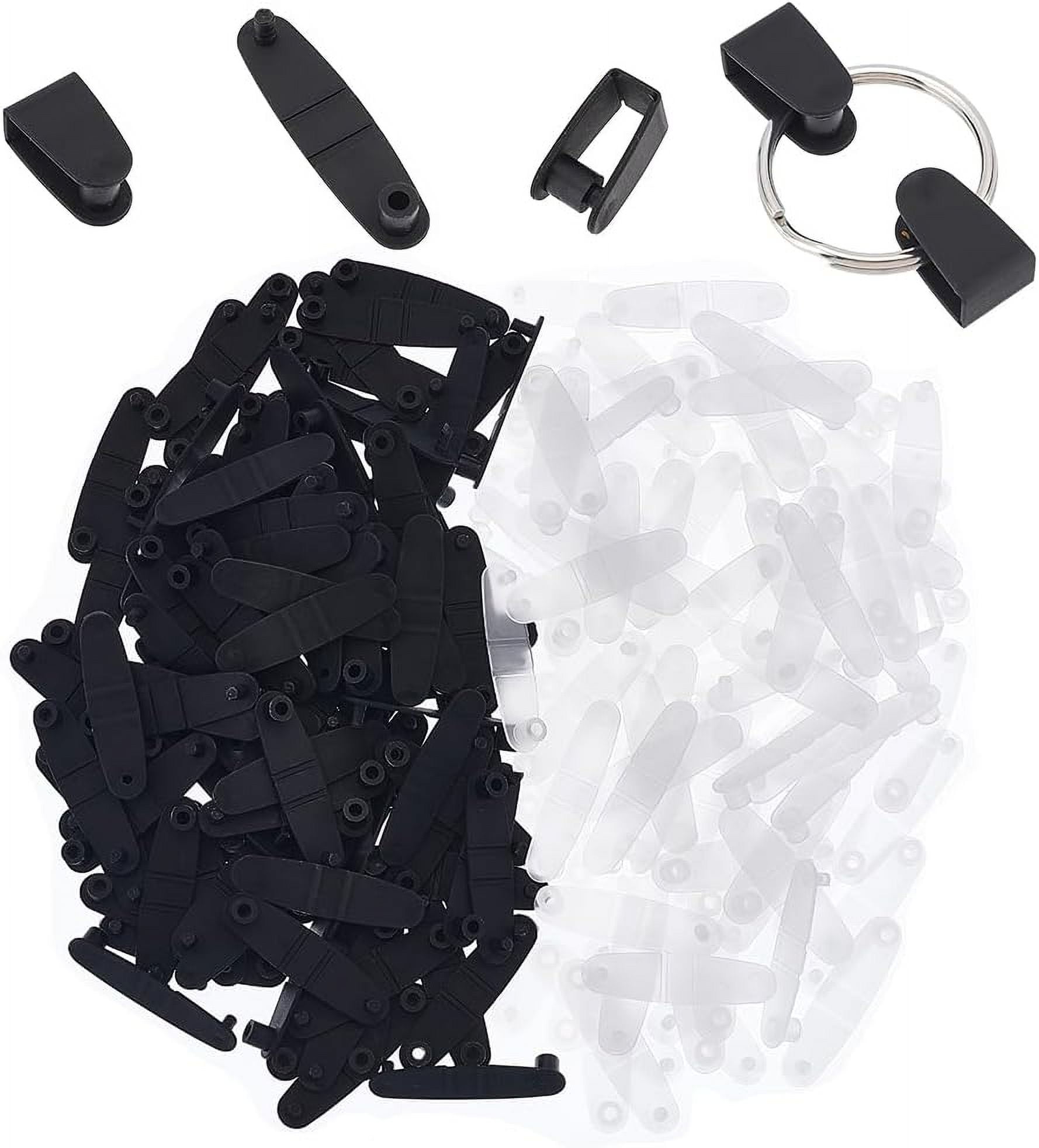 200 Pcs Plastic Keychain Clips Keychain Connector Snap Tabs 1.4 inch ...