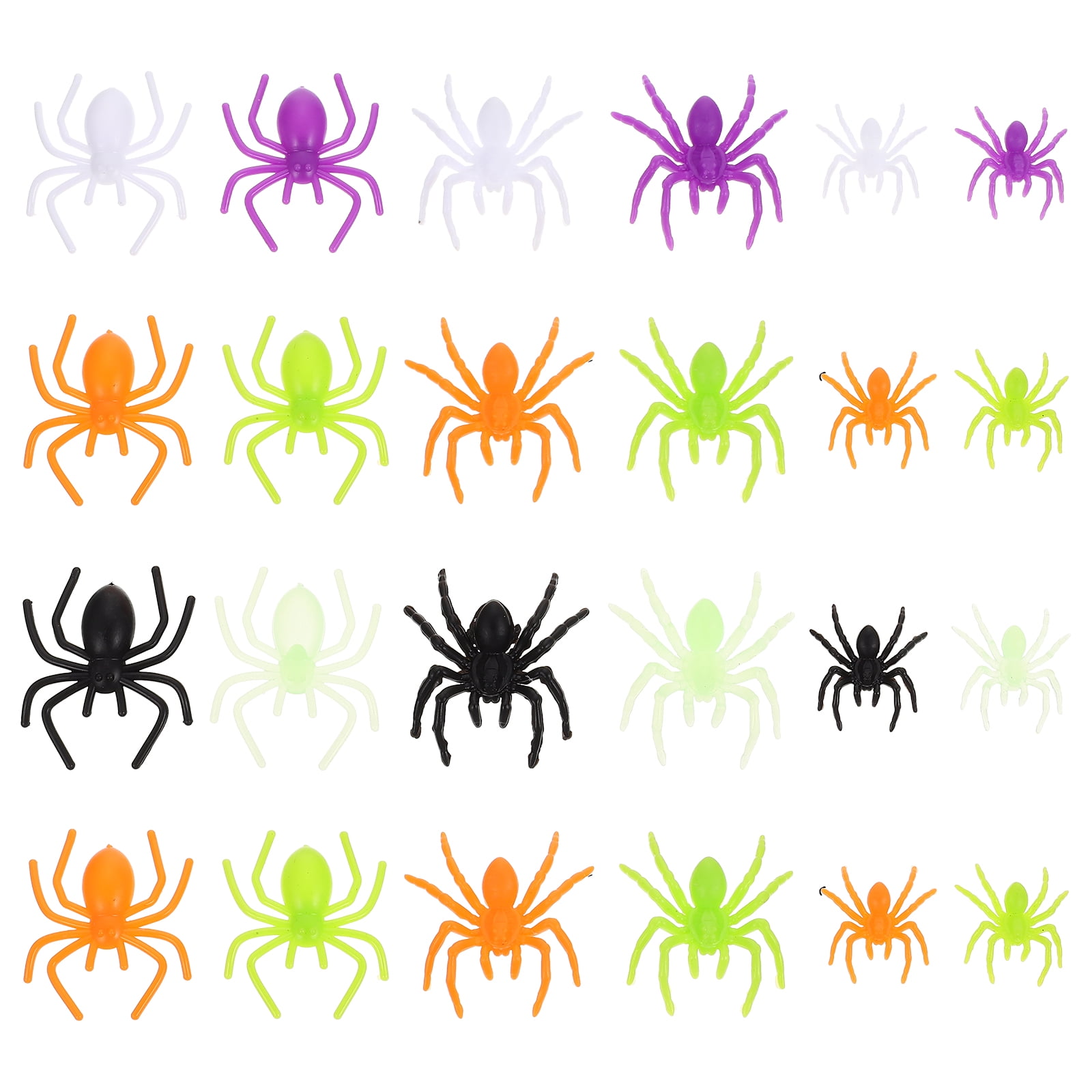200 Pcs Plastic Mini Spider Prank Toy Colorful Ornaments Home ...