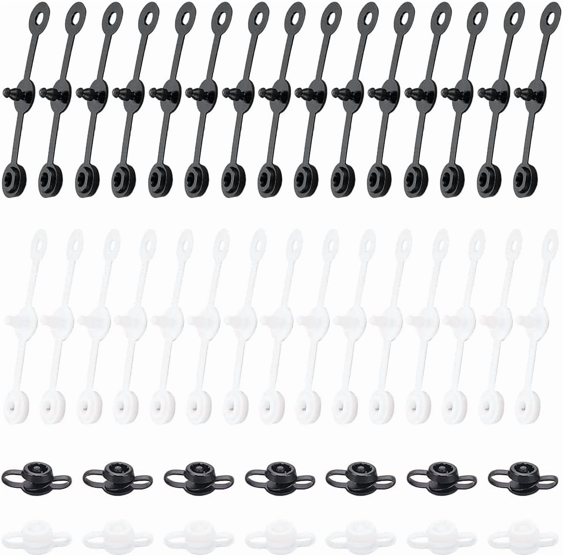 200 Pcs Plastic Snap Button Keychain Connector Tab Snap Clip Button ...
