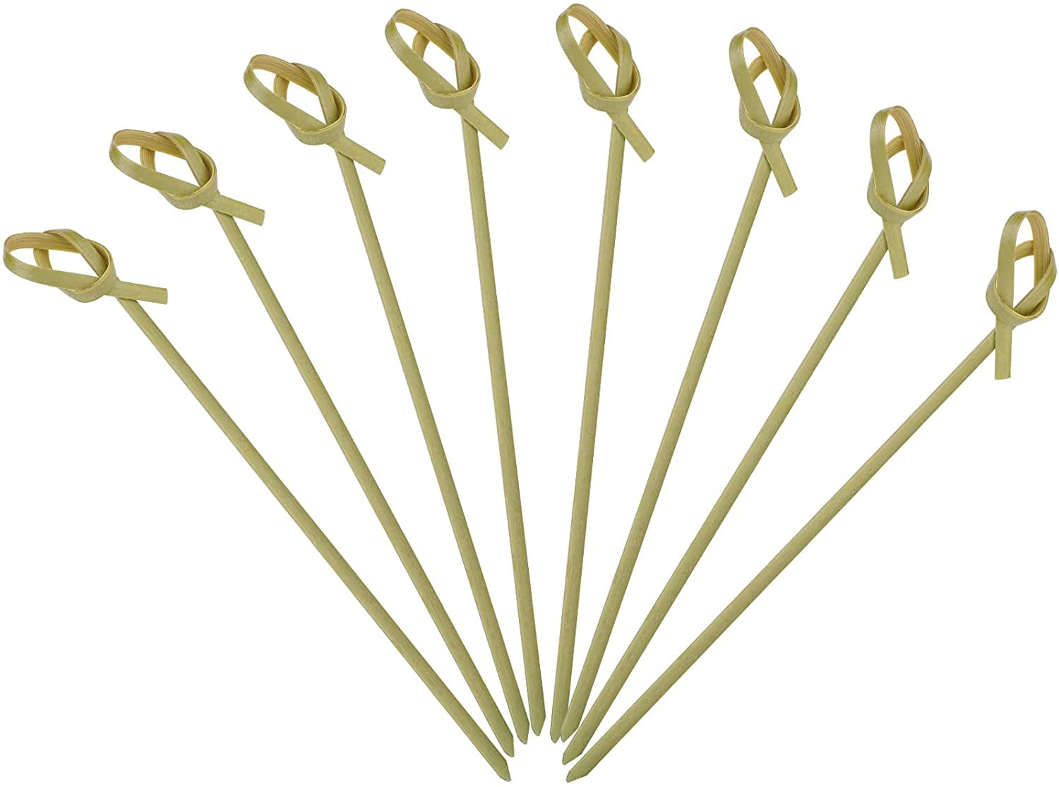 200 Pcs Premium Bamboo Knot Cocktail Picks 4.7 Inch Long Fancy ...